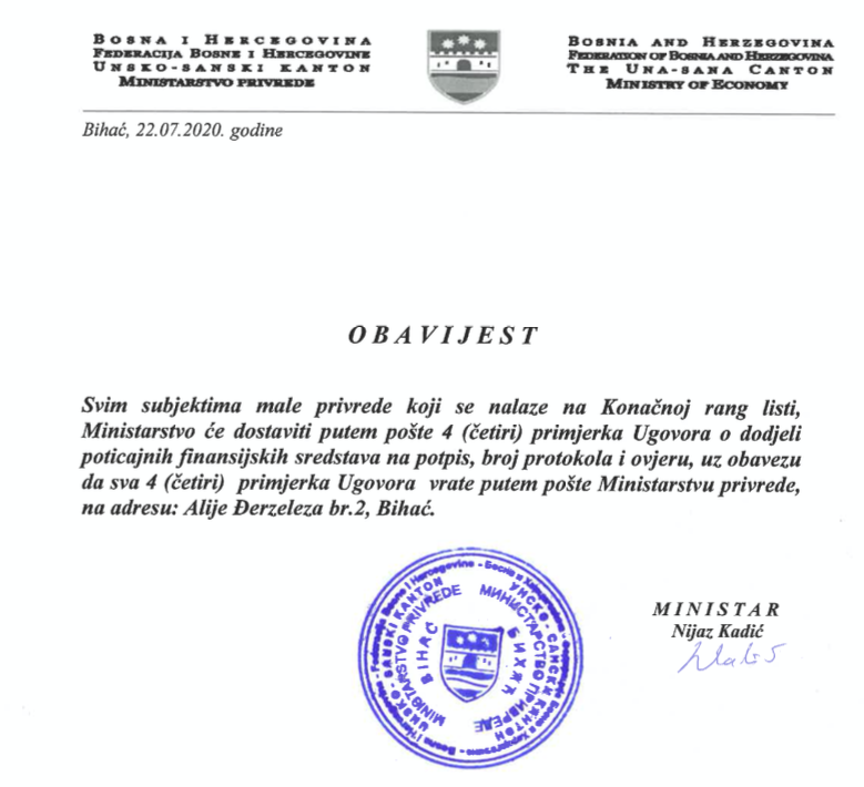 Obavijest - VLADA USK